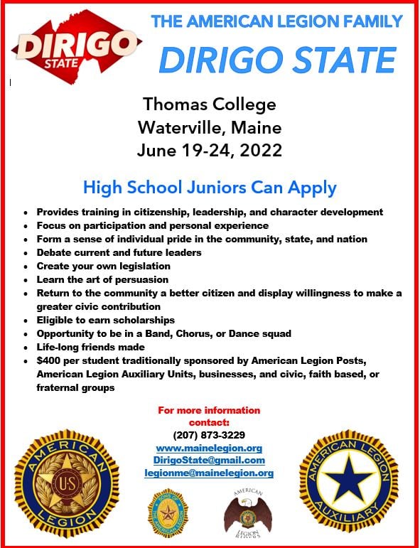 Dirigo State Information and Support Needed!