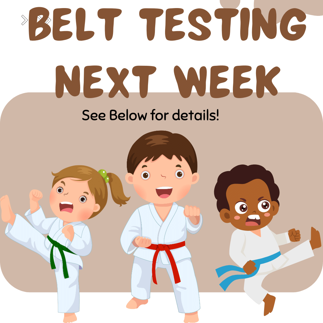 Taekwondo Testing Announcement
