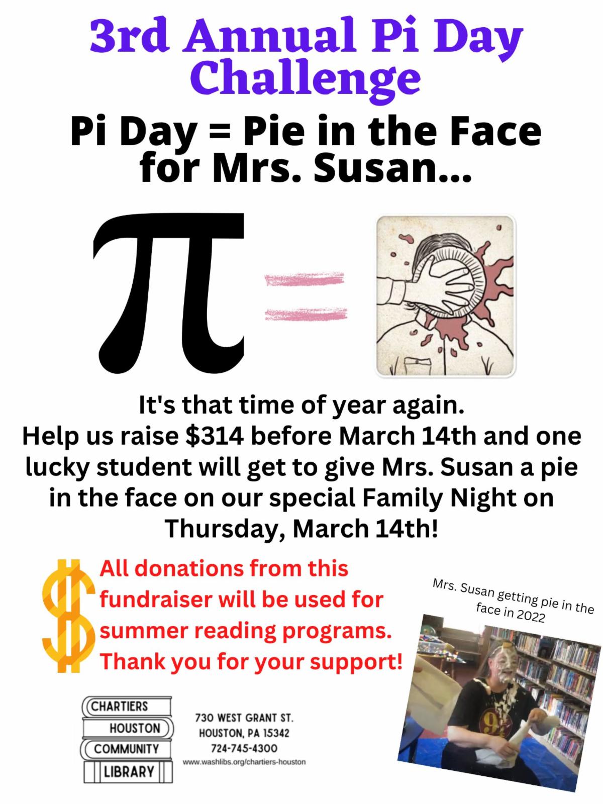 Pi Day Fundraiser Begins, Storytime Resumes January 18th!, Regular ...