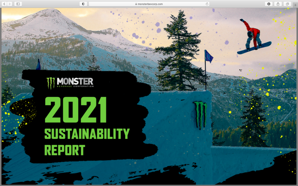 Monster Beverage Corporation issues Sustainability Report for 2021