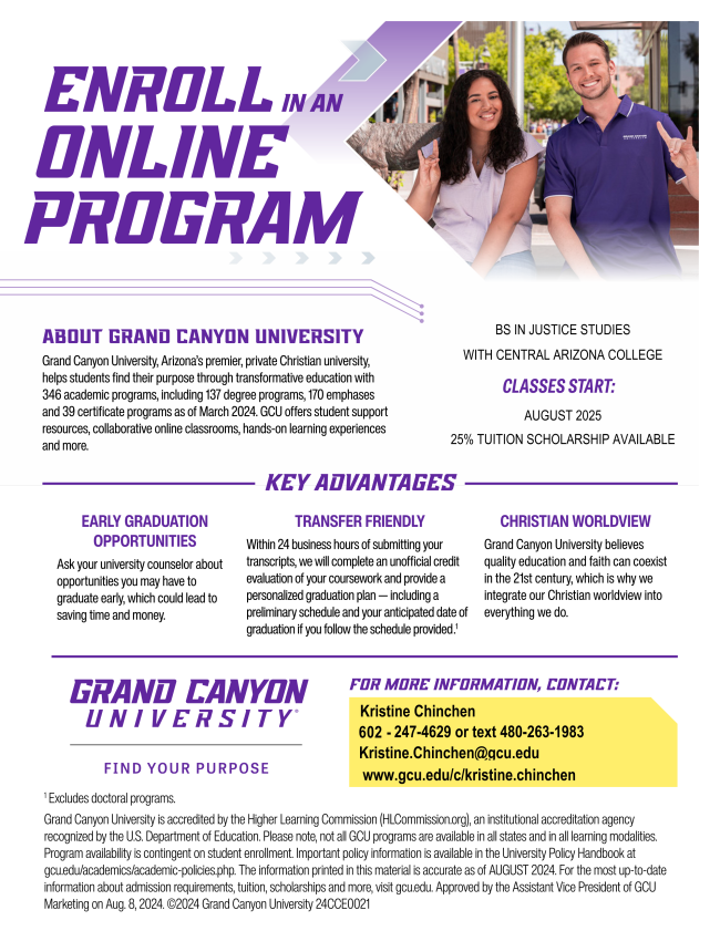 Interested In A Degree In Justice Studies or Psychology? GCU & CAC Have ...