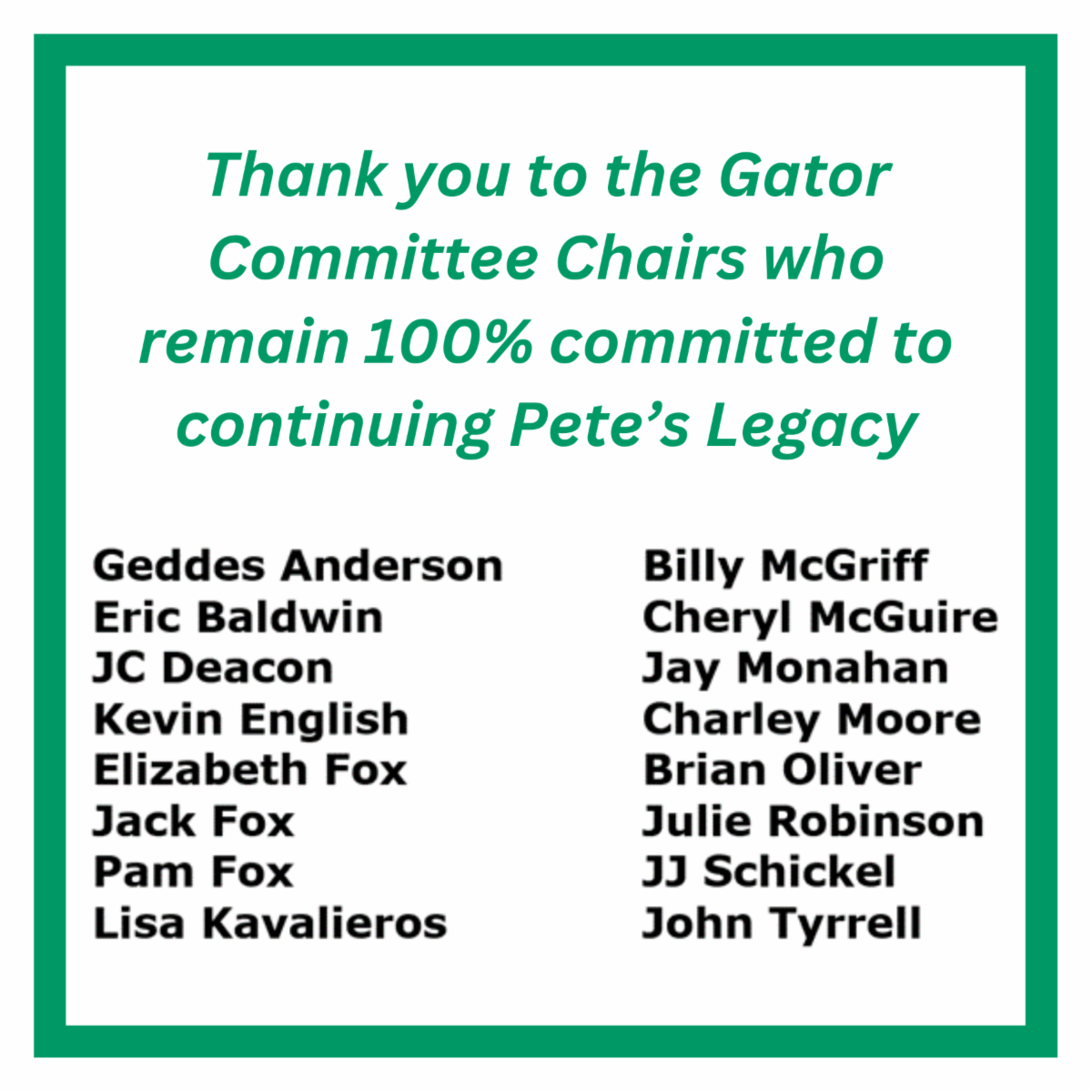 2024 Gator Good Guys - Thank You