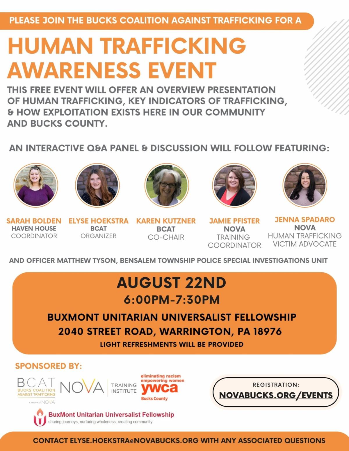 Join us for a Human Trafficking Awareness Event