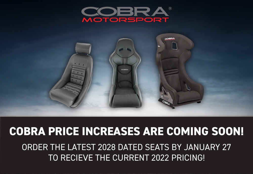 DEALERS: Order Cobra Seats Now Before Prices Increase!