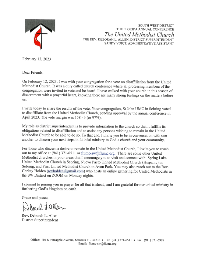 A letter from our District Superintendent
