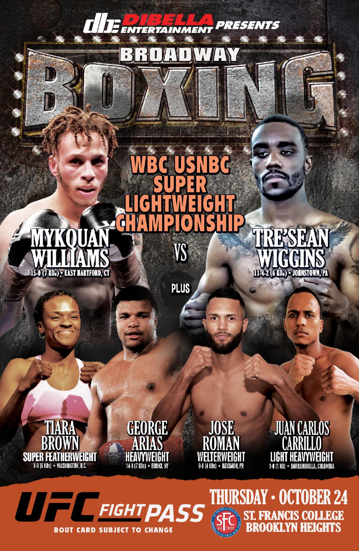 WEIGH-IN RESULTS FOR TOMORROW'S BROADWAY BOXING CARD - REAL COMBAT MEDIA