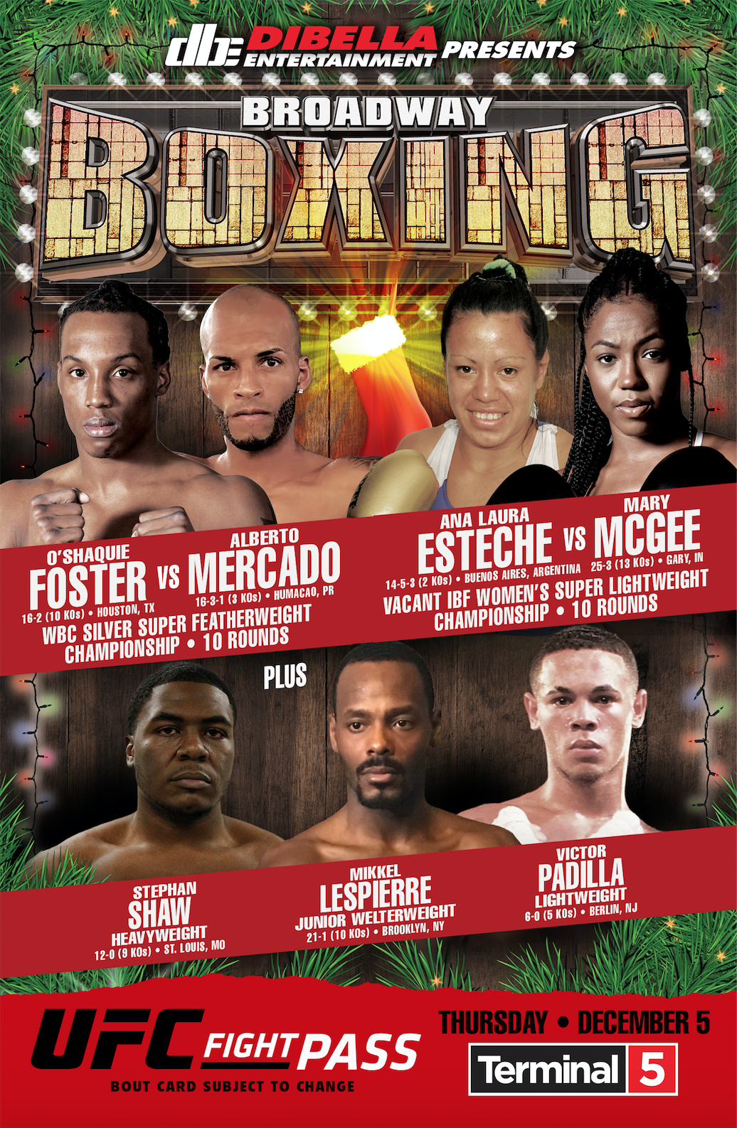 WEIGH-IN RESULTS FOR BROADWAY BOXING CARD FROM NY - REAL COMBAT MEDIA