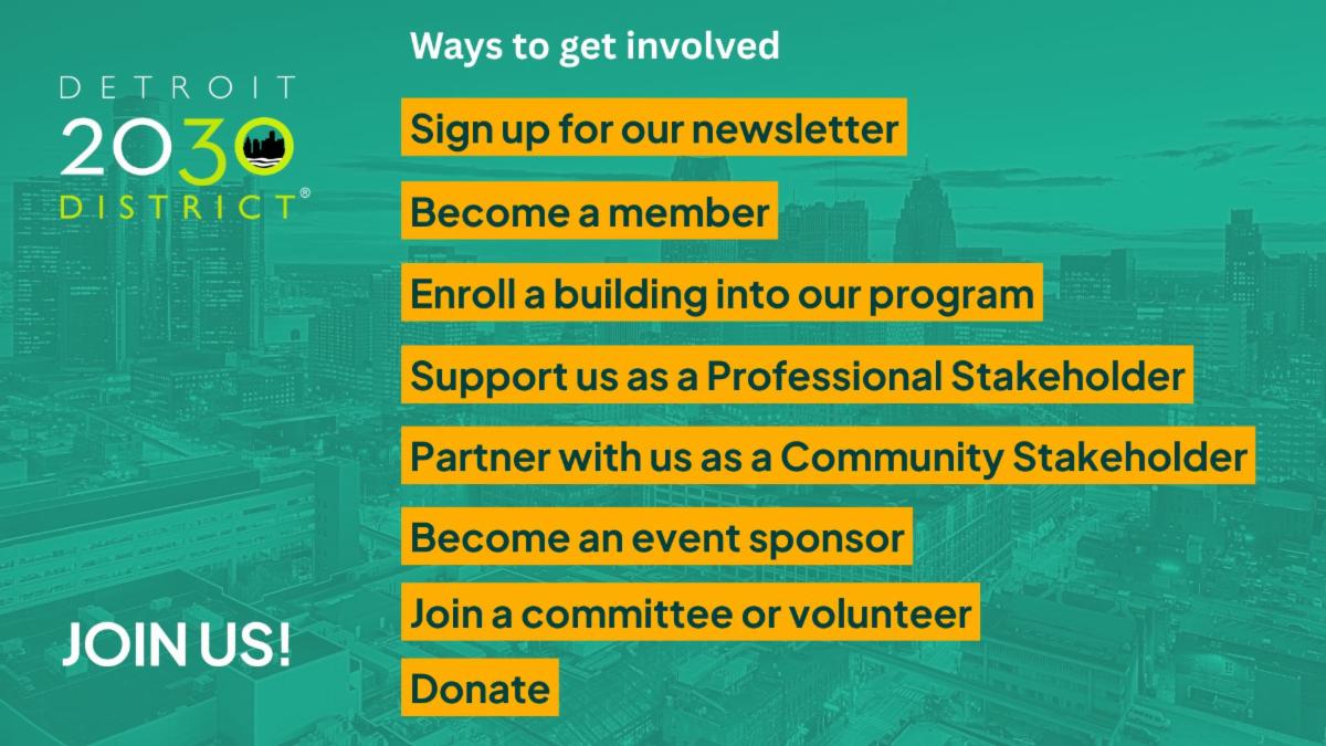 Detroit 2030 District August Newsletter