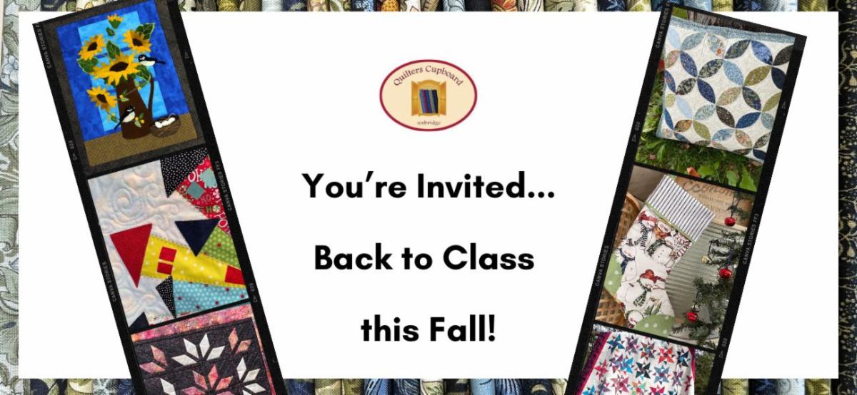 You're Invited Back to Class! We're excited to see you!