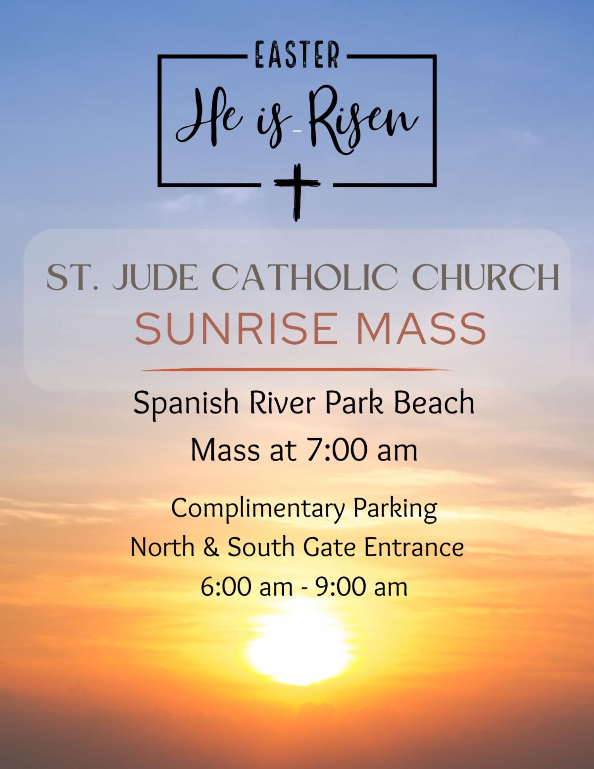 Sunrise Mass & Easter Schedule