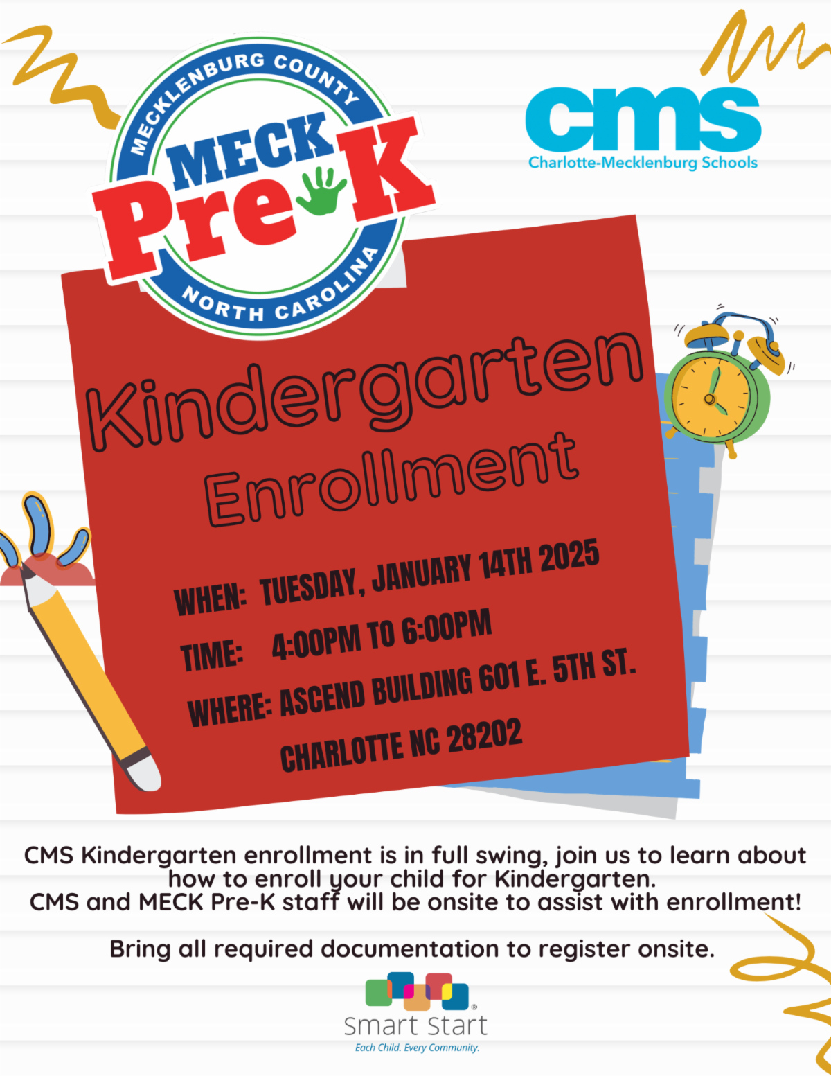 MECK Pre-K-CMS Kindergarten Enrollment Event/Evento de registración ...