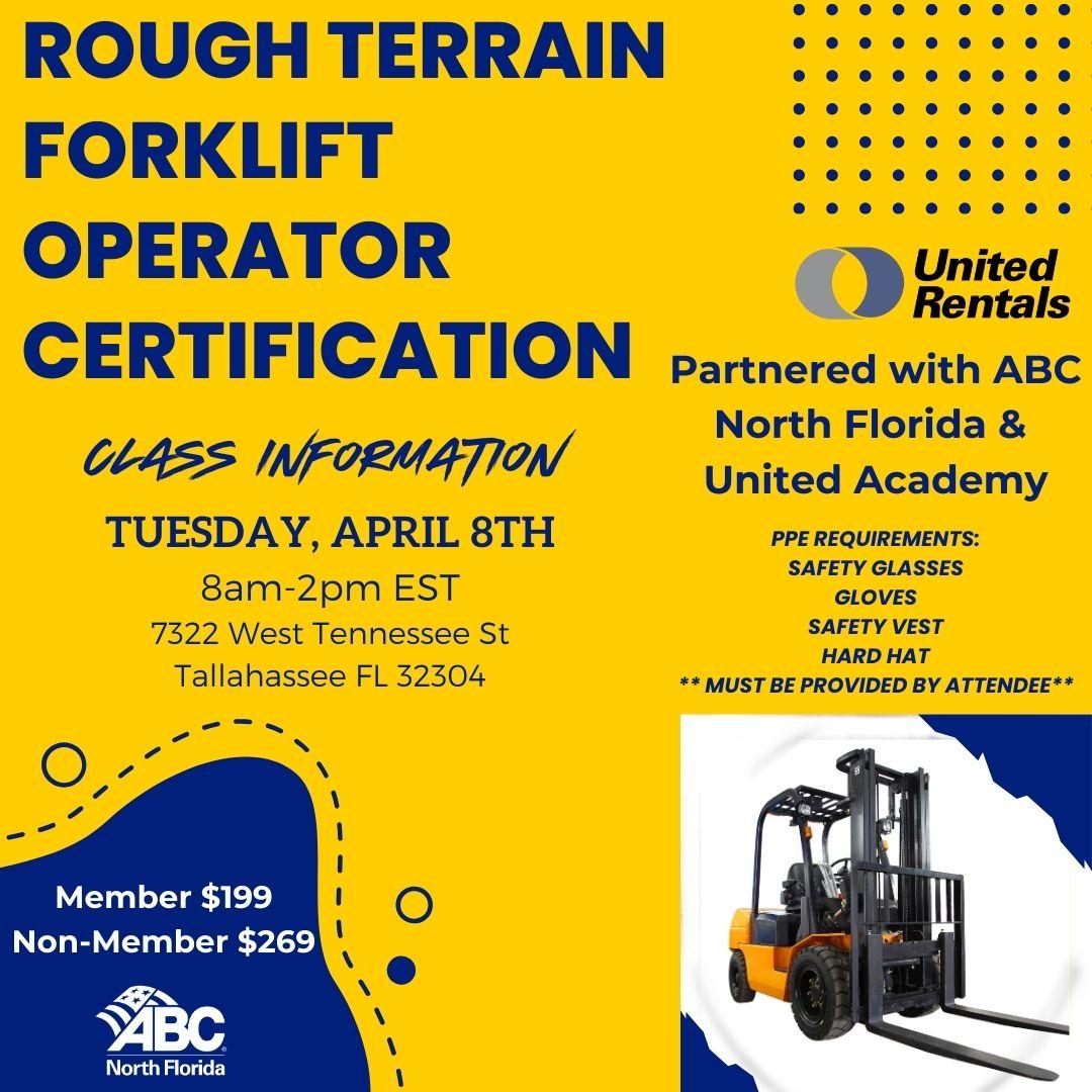 Rough Terrain Forklift Operator Certification TLH
