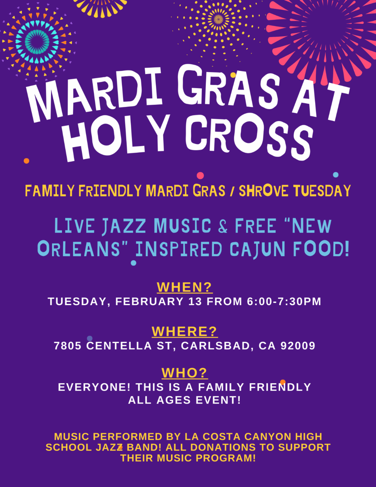 Mardi Gras, Ash Wednesday and Lent! News from your Holy Cross Parish