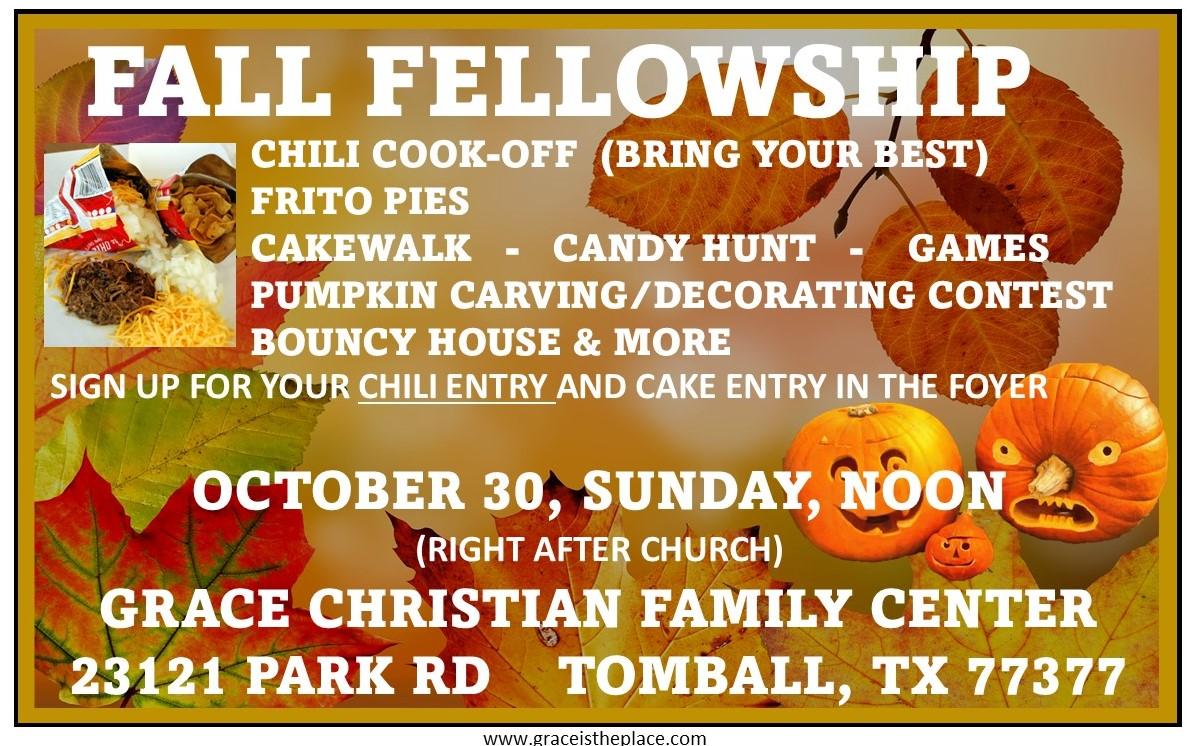 Tonight's story and Fall Fellowship