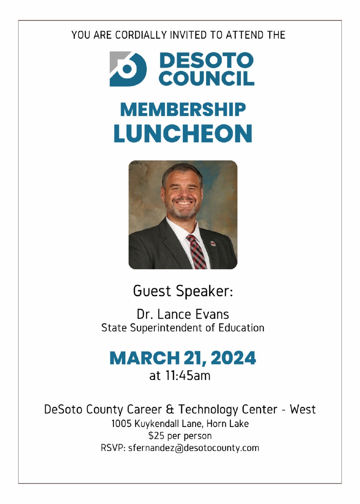 RSVP for March 2024 Luncheon