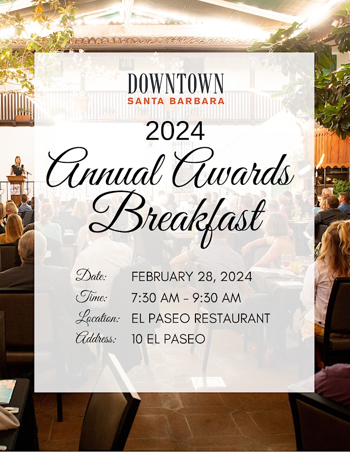 You're Invited: Downtown Santa Barbara's 2024 Annual Awards Breakfast
