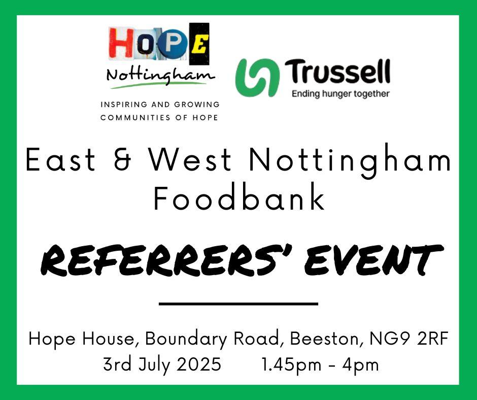 Hope Nottingham Foodbank Referrers' Event