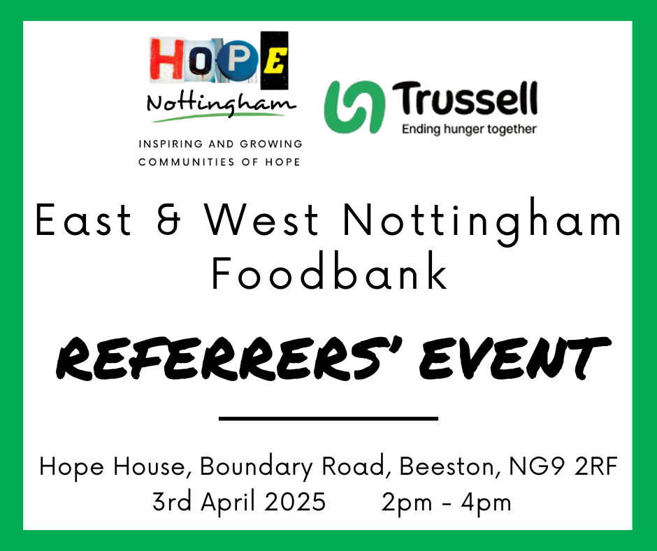 Hope Nottingham Foodbank Referrers' Event