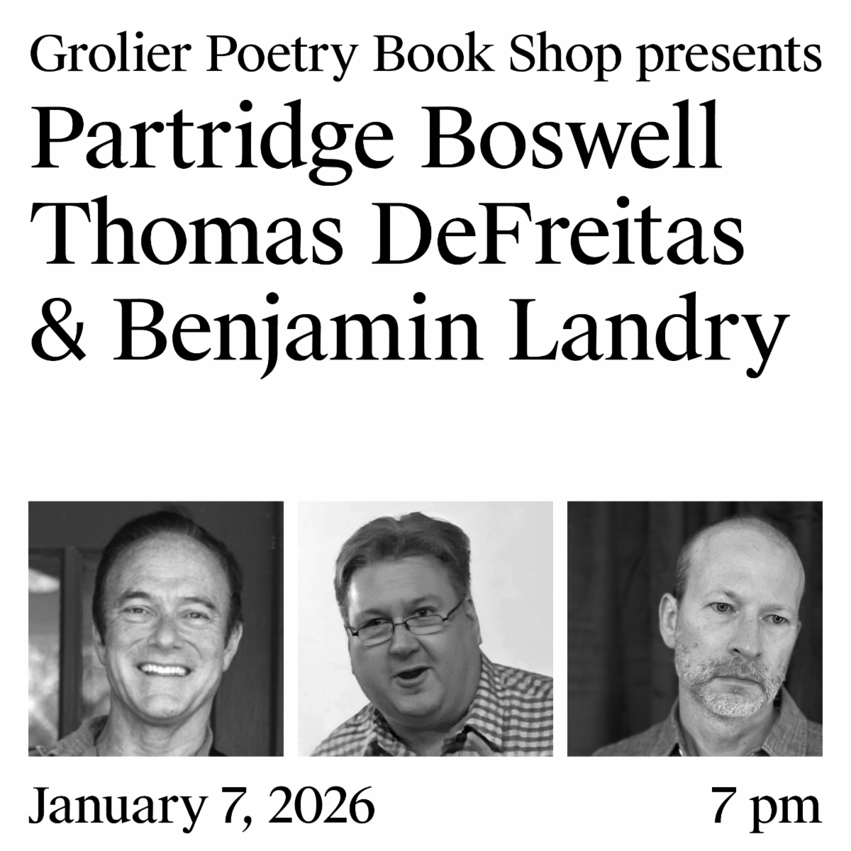 Partridge Boswell, Thomas DeFreitas and Benjamin Landry reading virtual ...