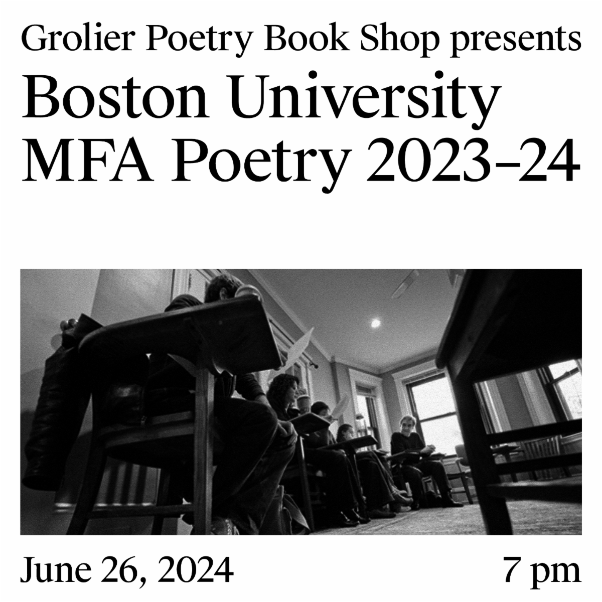 2023-2024 Boston University MFA poetry cohort reading virtual sign up