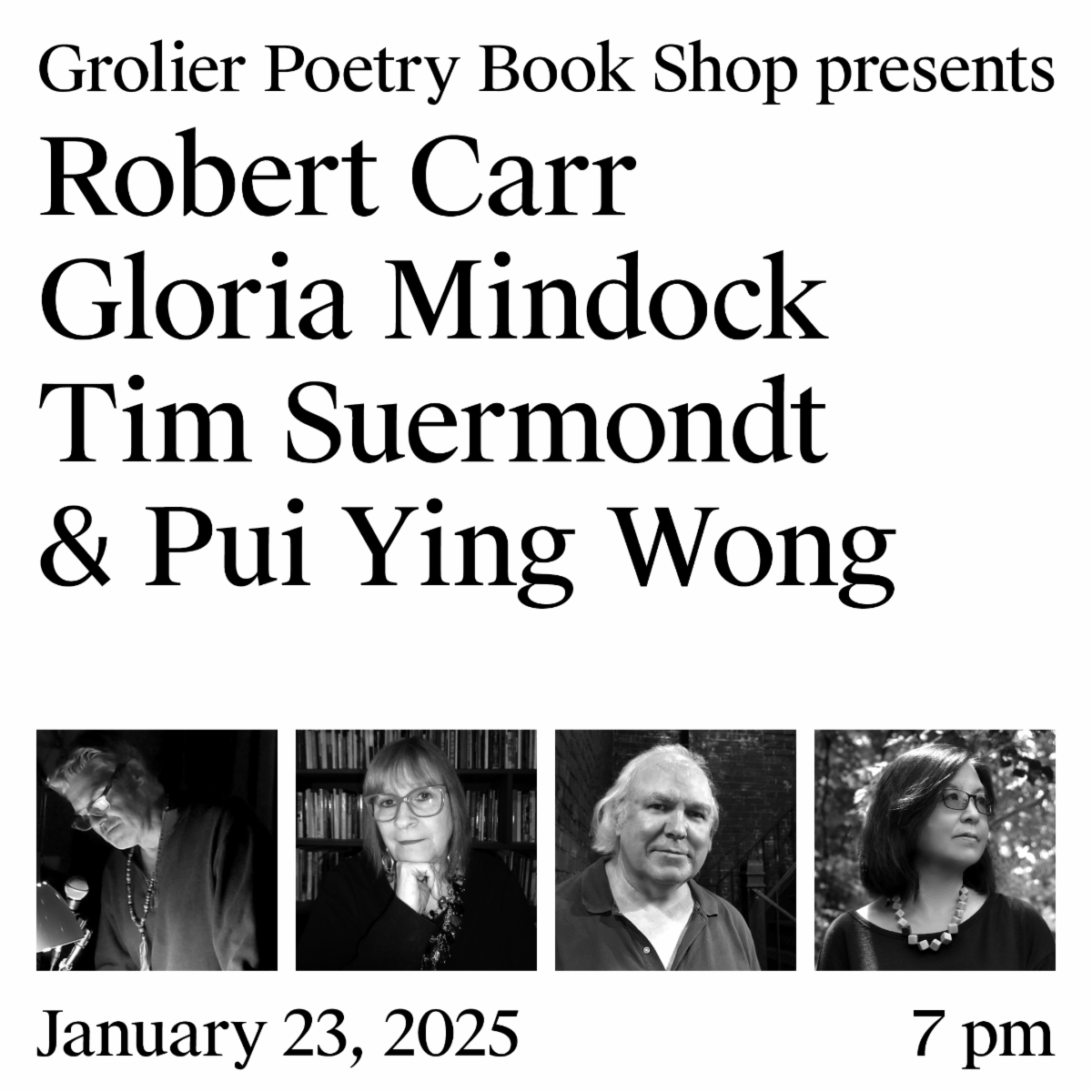 Robert Carr, Gloria Mindock, Tim Suermondt and Pui Ying Wong reading in ...
