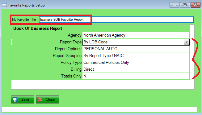 Use Favorite Reports to save time!
