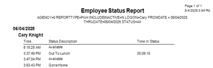 Employee Status!