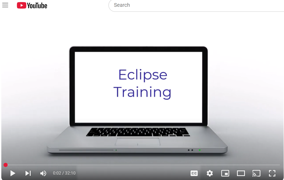 NEW - Eclipse Training Video's!
