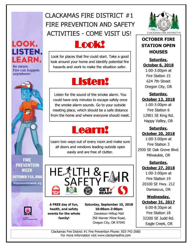Clackamas Fire District #1's August Newsletter