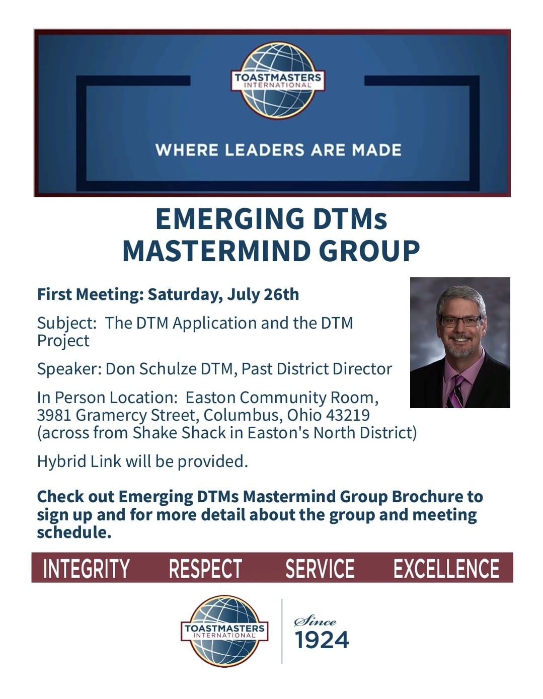 Emerging DTMs Mastermind Group - First Meeting - DTM Application & DTM Project - July 26th @ 11am