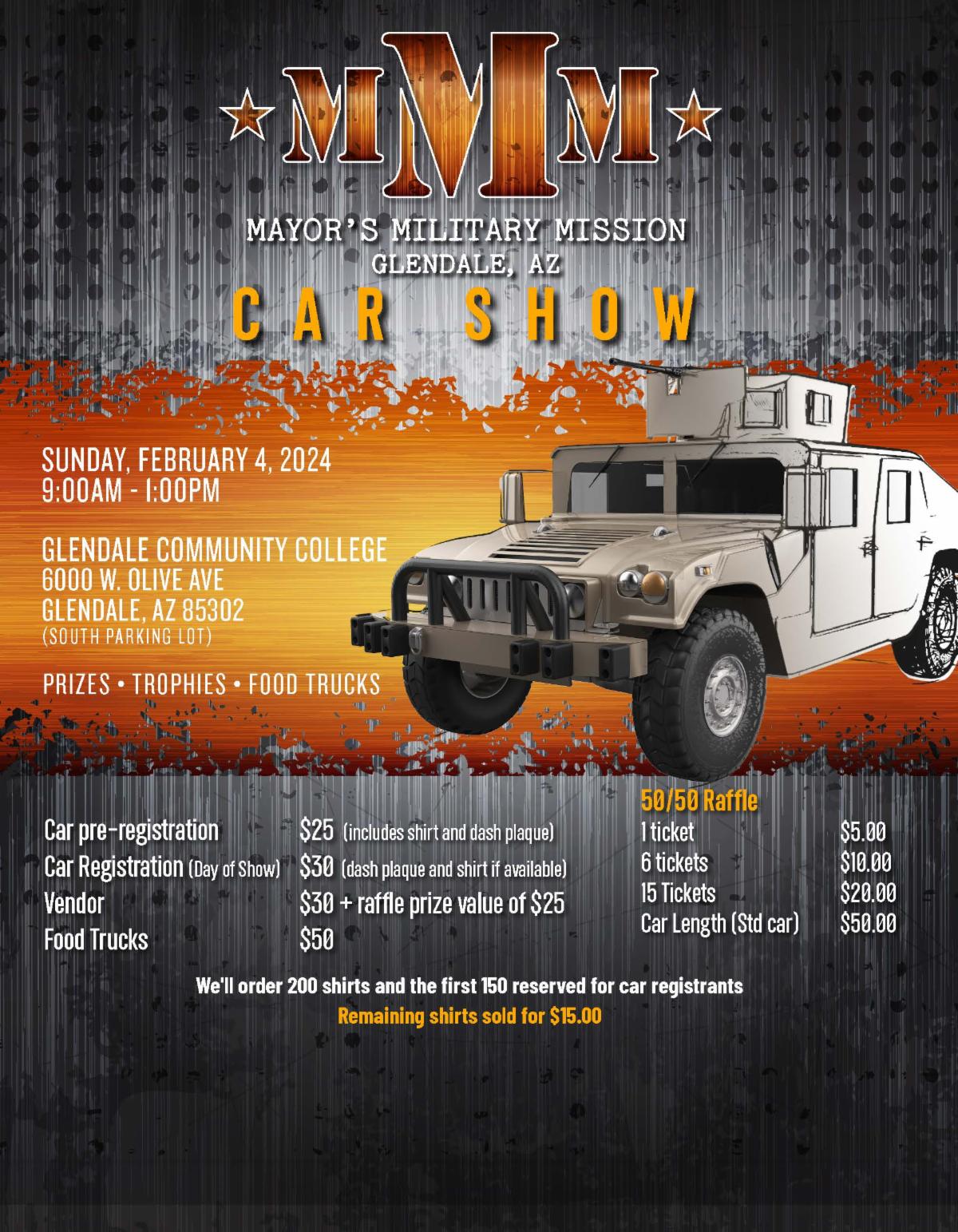 Mayor's Military Mission Car Show - February 4, 2024