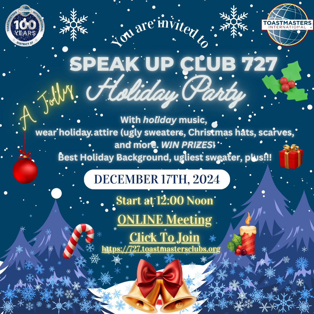 District 27 Toastmasters Newsletter December 2024