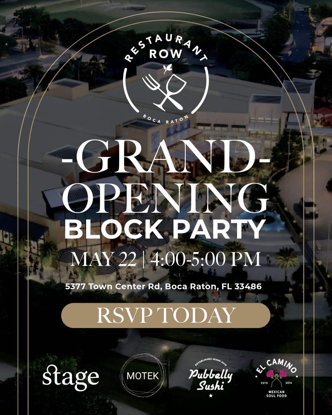 You Are Invited! VIP Grand Opening of Restaurant Row