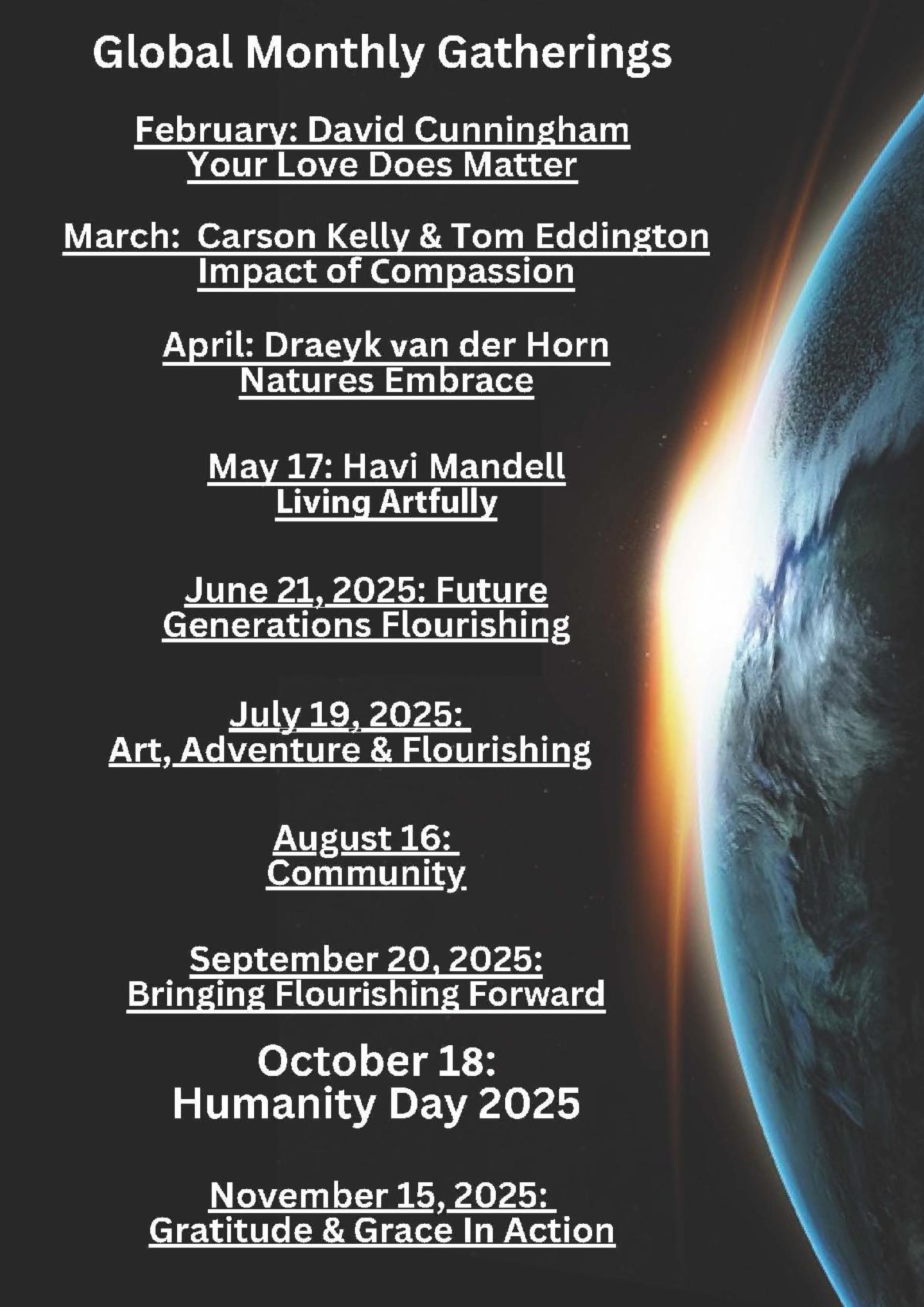 2025 Global Monthly Gathering registration page