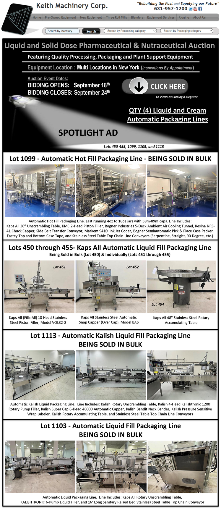 SPOTLIGHT AD - Liquid and Cream Automatic Packaging Lines