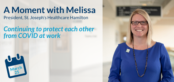 A Moment with Melissa: Continuing to protect each other from COVID at work