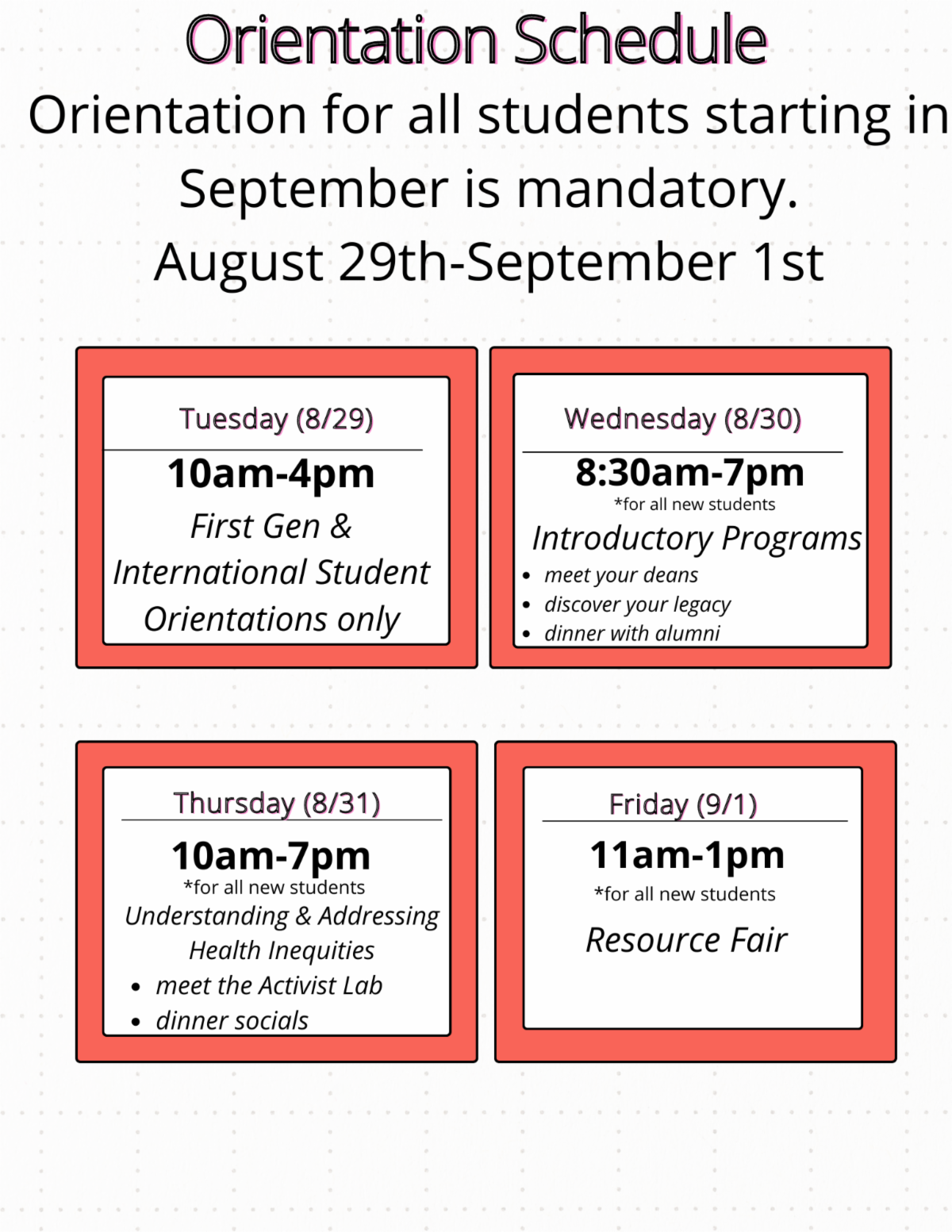 New Student Mailer IV