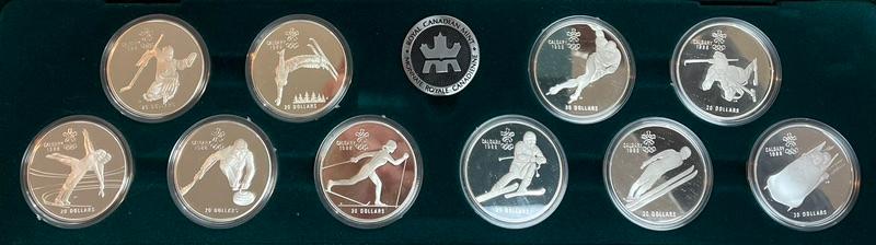 (2) 1998 10 coin Calgary Olympic coin set