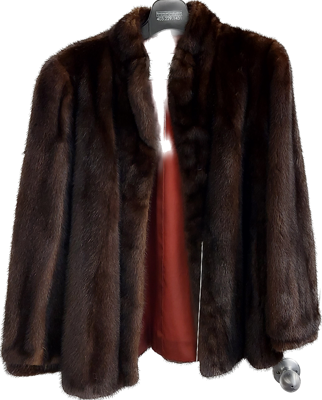 These 2 coats were stored at Benzing Charlebois Furs