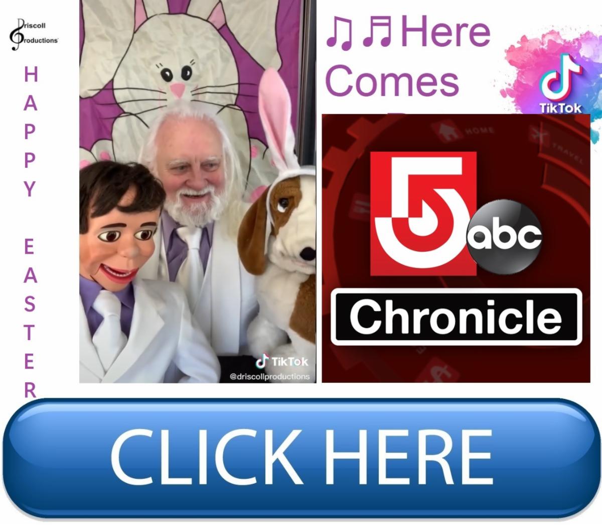 Happy Easter! - We're back on ABC-TV's CHRONICLE again tonight.