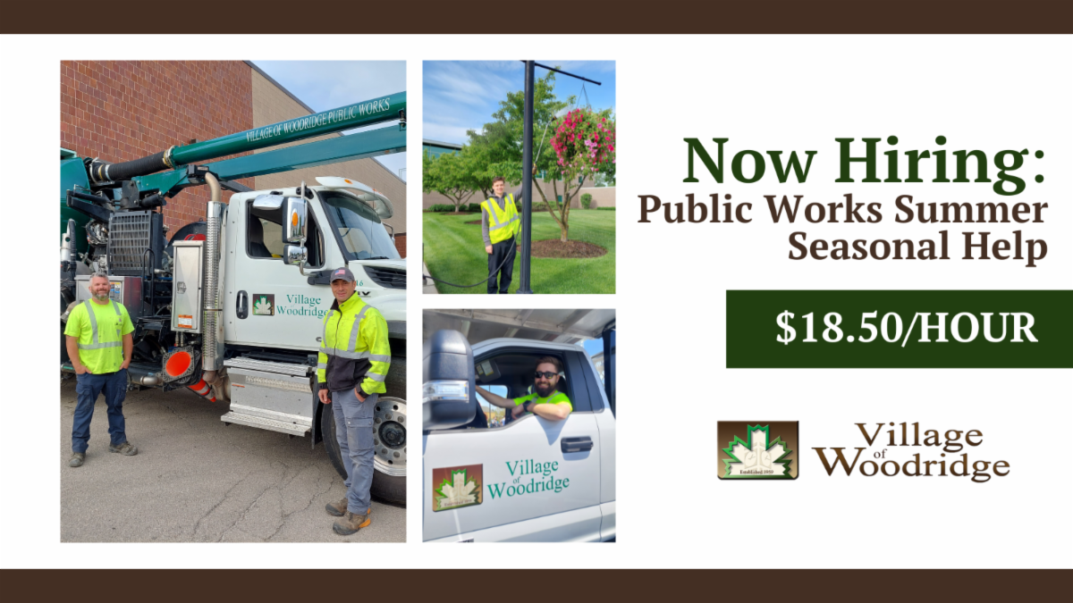 E-News: Now Hiring Public Works Summer Seasonal Help | Early Voting ...