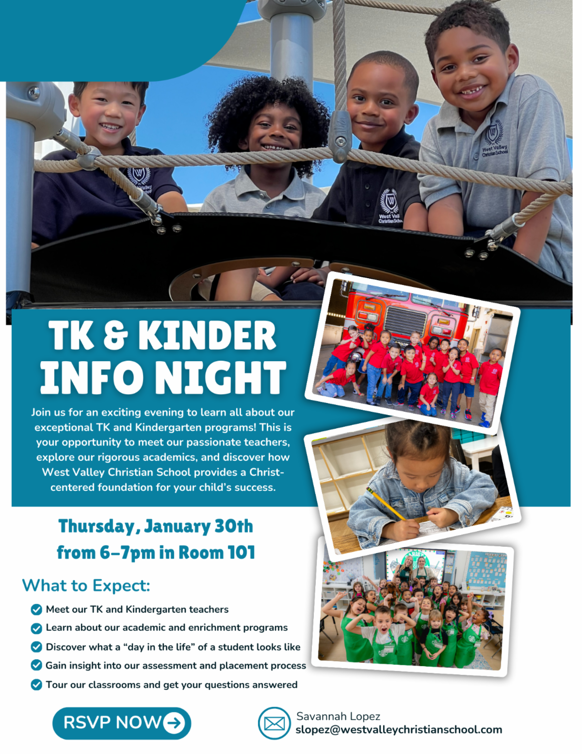 TK & KINDER- It's Time to Re-Enroll!