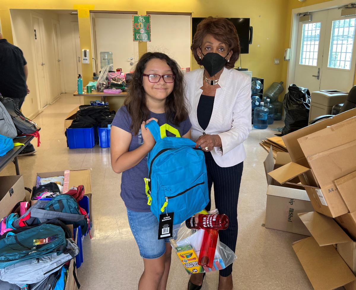 School Supplies Distributed to County Public Housing Youth