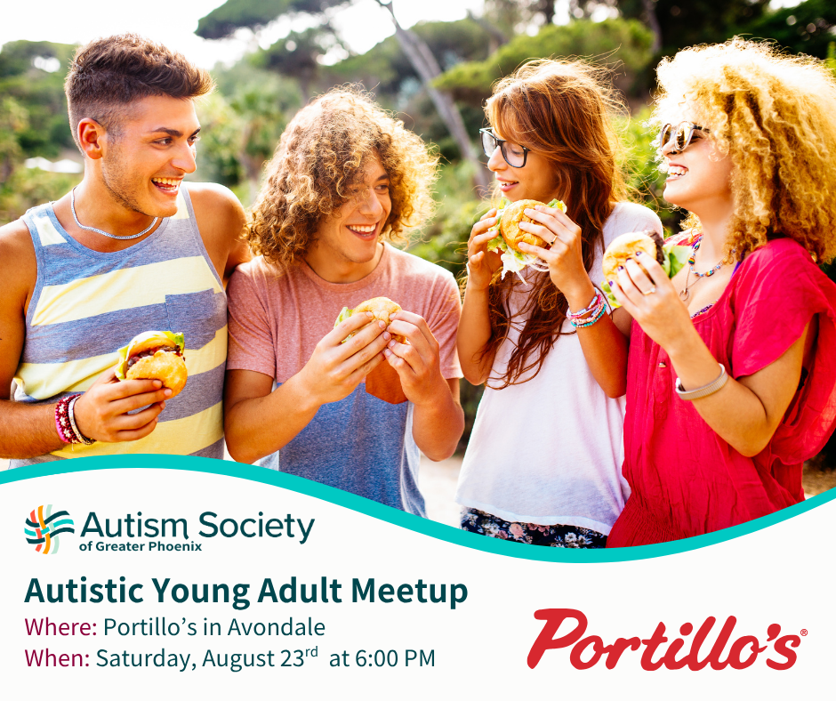 Autistic Young Adult Meetup at Portillo's - Aug. 23rd