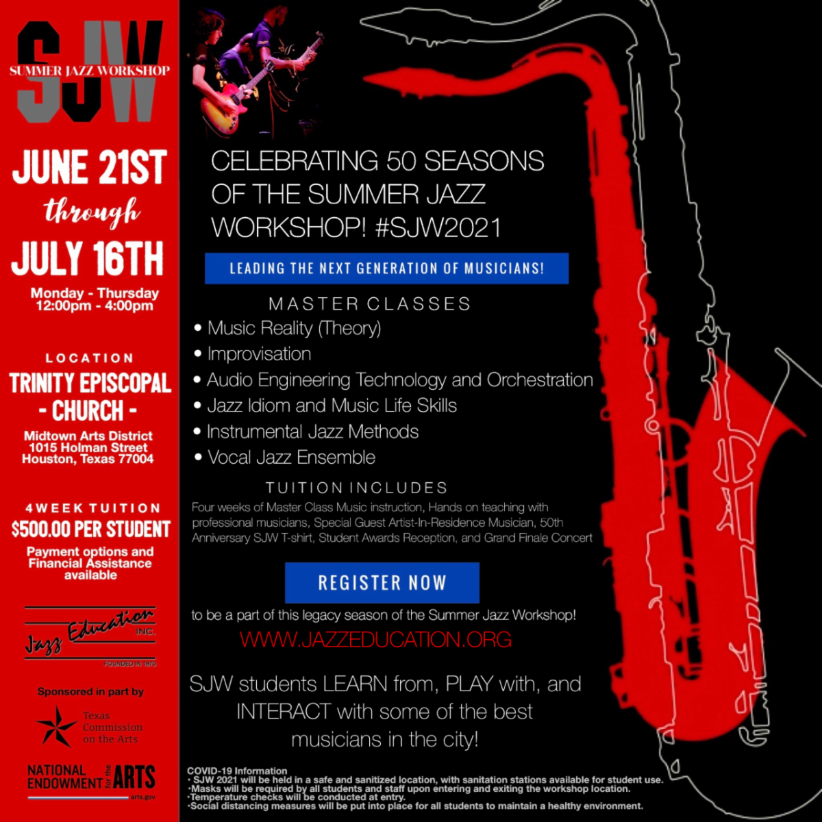 The Summer Jazz Workshop turns 50! Register Now for this Legacy Season ...