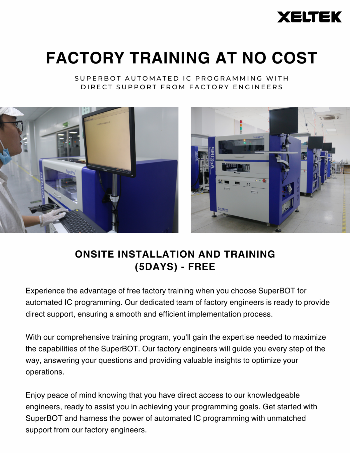 Enhance Your Expertise with Xeltek's Free Factory Training Program