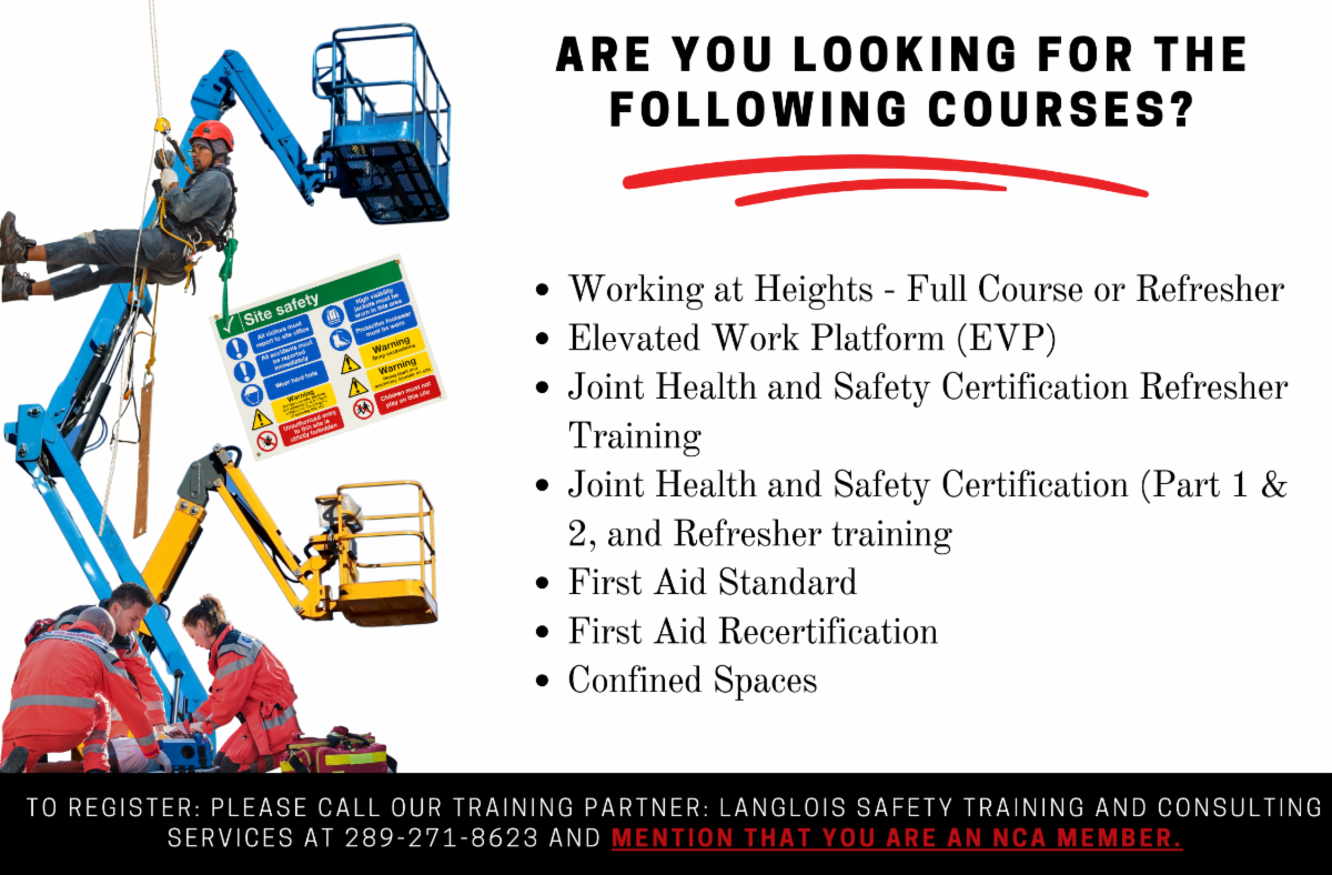 NCA Educational & Training Courses Schedule - DECEMBER 2023