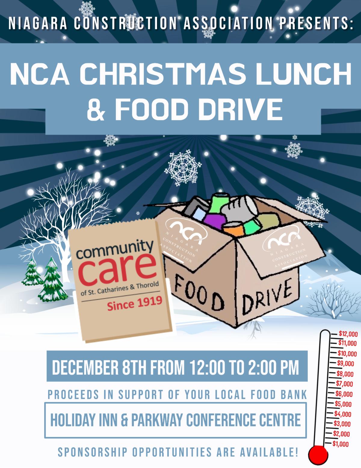 The NCA Christmas Lunch & Food Drive - December 8, 2022 - How far can ...