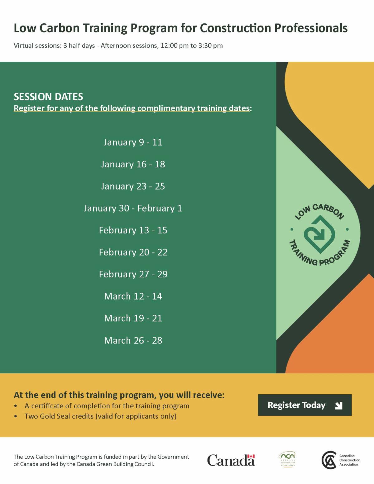 NCA Educational & Training Courses Schedule - DECEMBER 2023