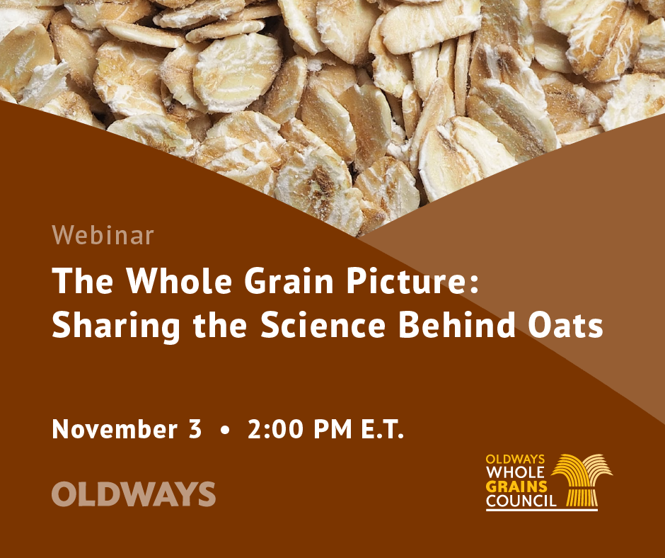 Register today! International Whole Grain Day Webinar - Nov. 16, 2021